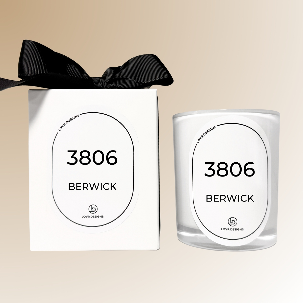 Personalised Postcode Location Gift Soy Candle by Lovr Designs