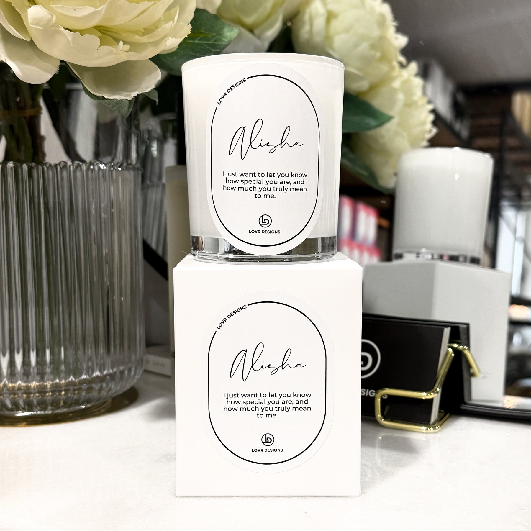 Write Your Own Message Candle – Personalised Soy Candle Gift